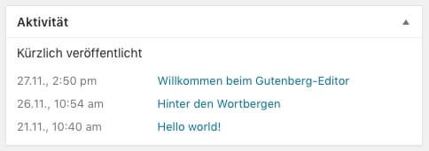 WordPress Tutorial - Das WordPress Dashboard erklärt - dogado.de