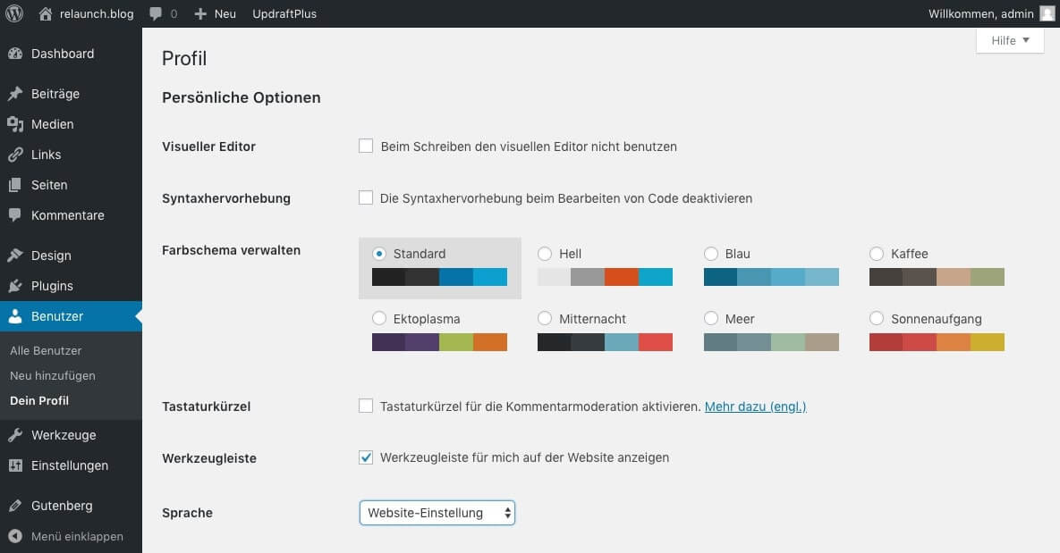 WordPress Tutorial - Das WordPress Dashboard erklärt - dogado.de