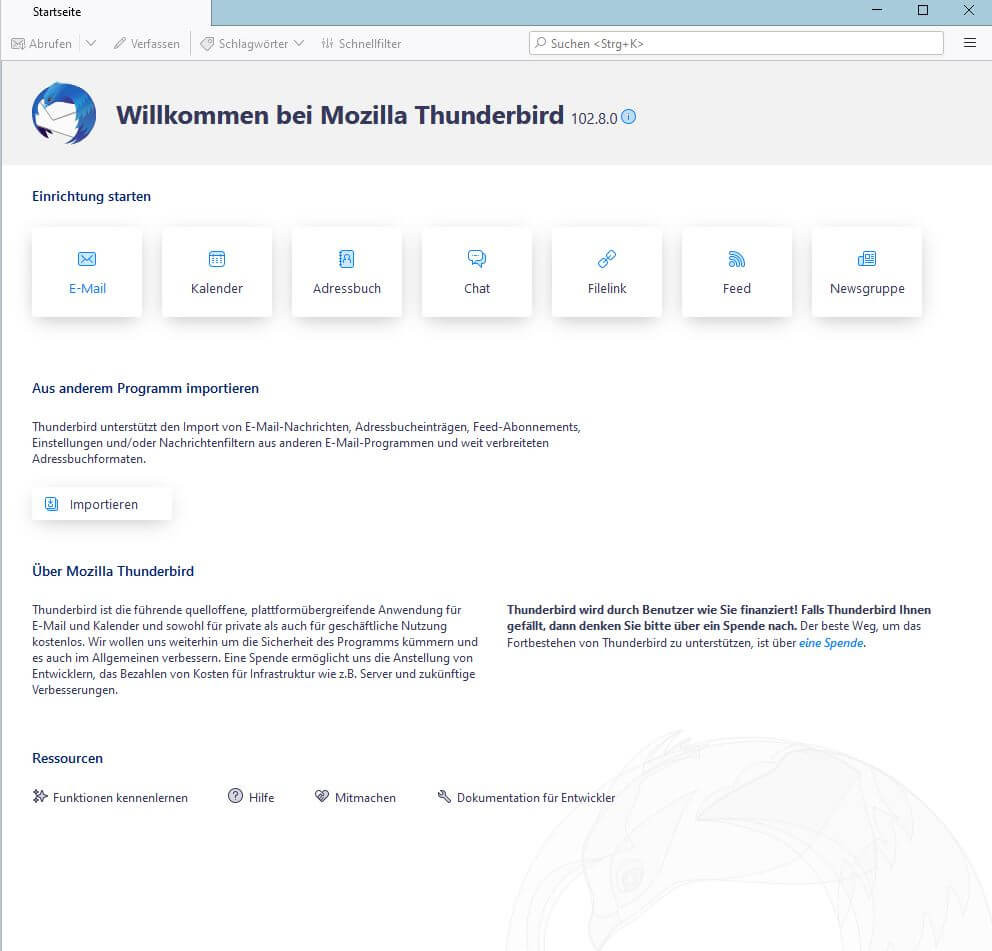 E-Mail-Konto in Thunderbird einrichten