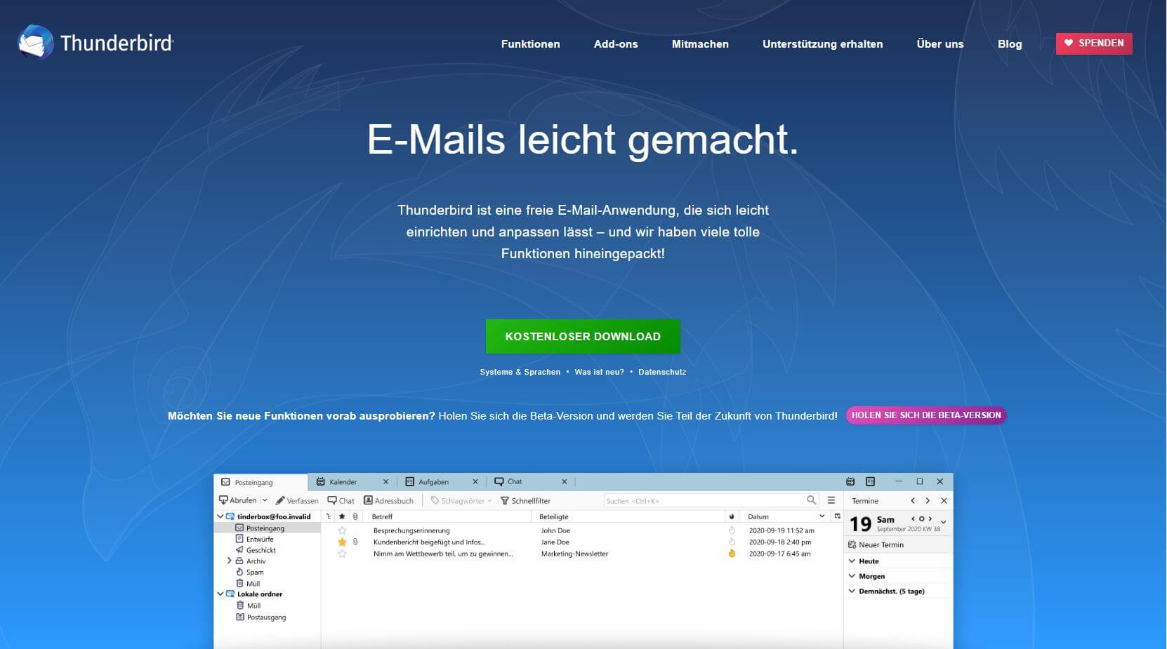 E-Mail-Konto in Thunderbird einrichten